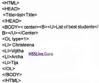 Plus Two Computer Application Chapter Wise Questions and Answers Chapter 5 Web Designing Using ...