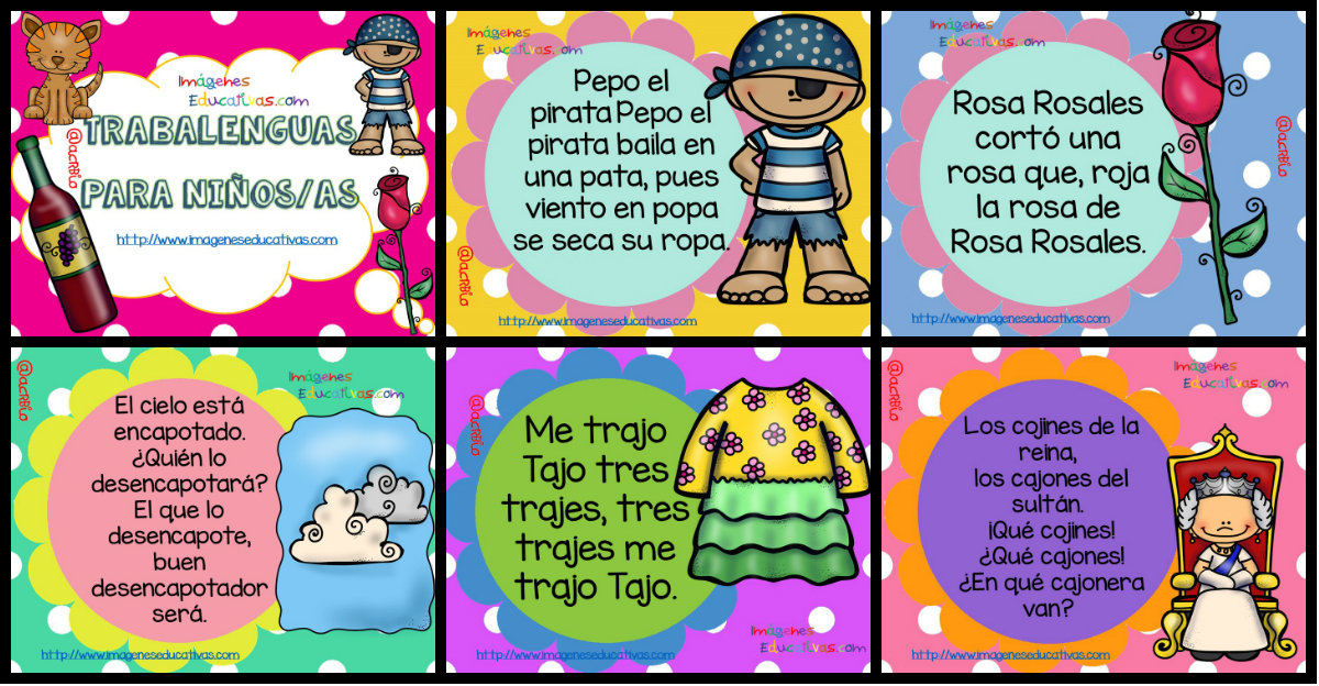 Trabalenguas Portada Imagenes Educativas