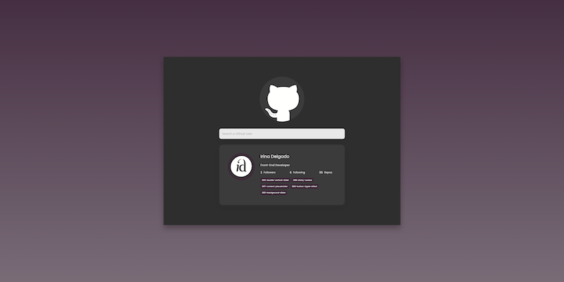 Buscador De Perfiles De Github Hecho Con Html Css Y Javascript