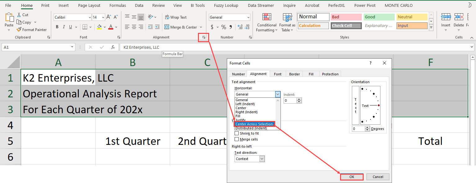 how-to-center-across-selection-in-excel-kneelpost