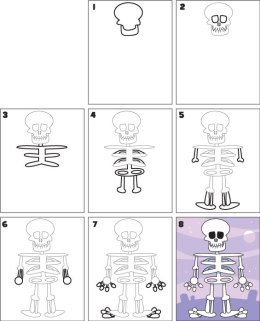 How To Draw A Skeleton Step By Step DRAW BHJ