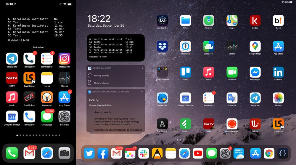 Using Scriptable on iOS 14 to Show Real-Time SL Departures in a Widget – Kunal Dua