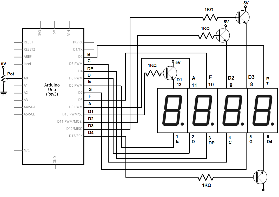 Circuit Diagram Using 7 Segment Display - Wiring Diagram