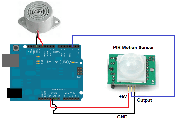 Motion Sensor Alarm Circuit Diagram