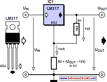 Lm317 Regulator Circuit Diagram