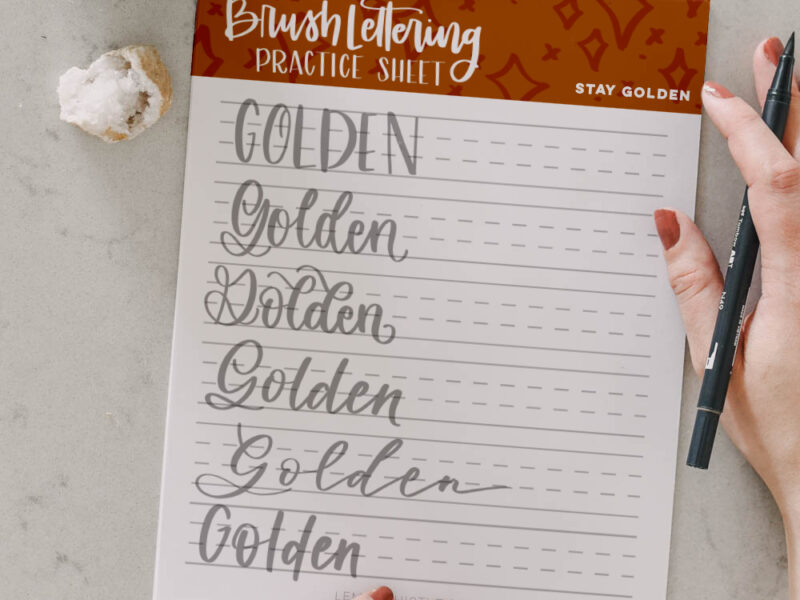 Free Hand Lettering Worksheets - Lemon Thistle