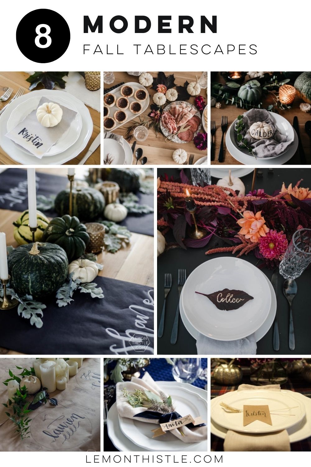8 Modern Fall Tablescape Ideas - Lemon Thistle