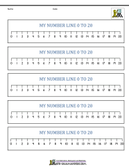 0 20 Number Line Printable Related Resources The Counting And