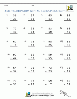 Double Digit Addition And Subtraction With Regrouping