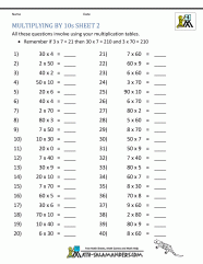 Multiplication 10S Worksheet Printable Word Searches Multiplication 10S Worksheet Printable Word Searches