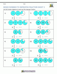 Improper To Mixed Number Worksheet