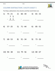 Subtraction Worksheets Pictures Printable Word Searches
