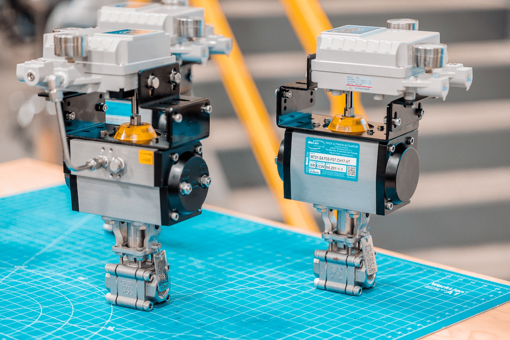 3/4″ 3-pc Stainless Ball Valves w/ MT Series Rack & Pinion and ...