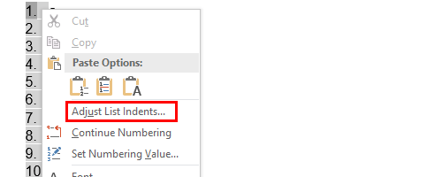 Set Numbering Value In Word