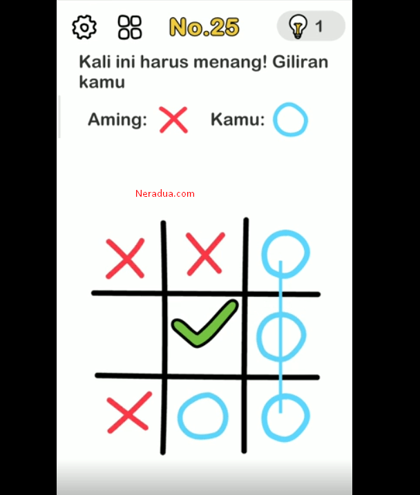 Brain Out Level 25, Kunci Jawaban,Kali ini harus menang | NERADUA