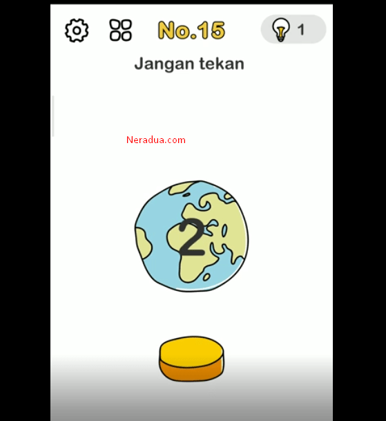 Brain Out Level 15, Dengan Pertanyaan,Jangan tekan | NERADUA