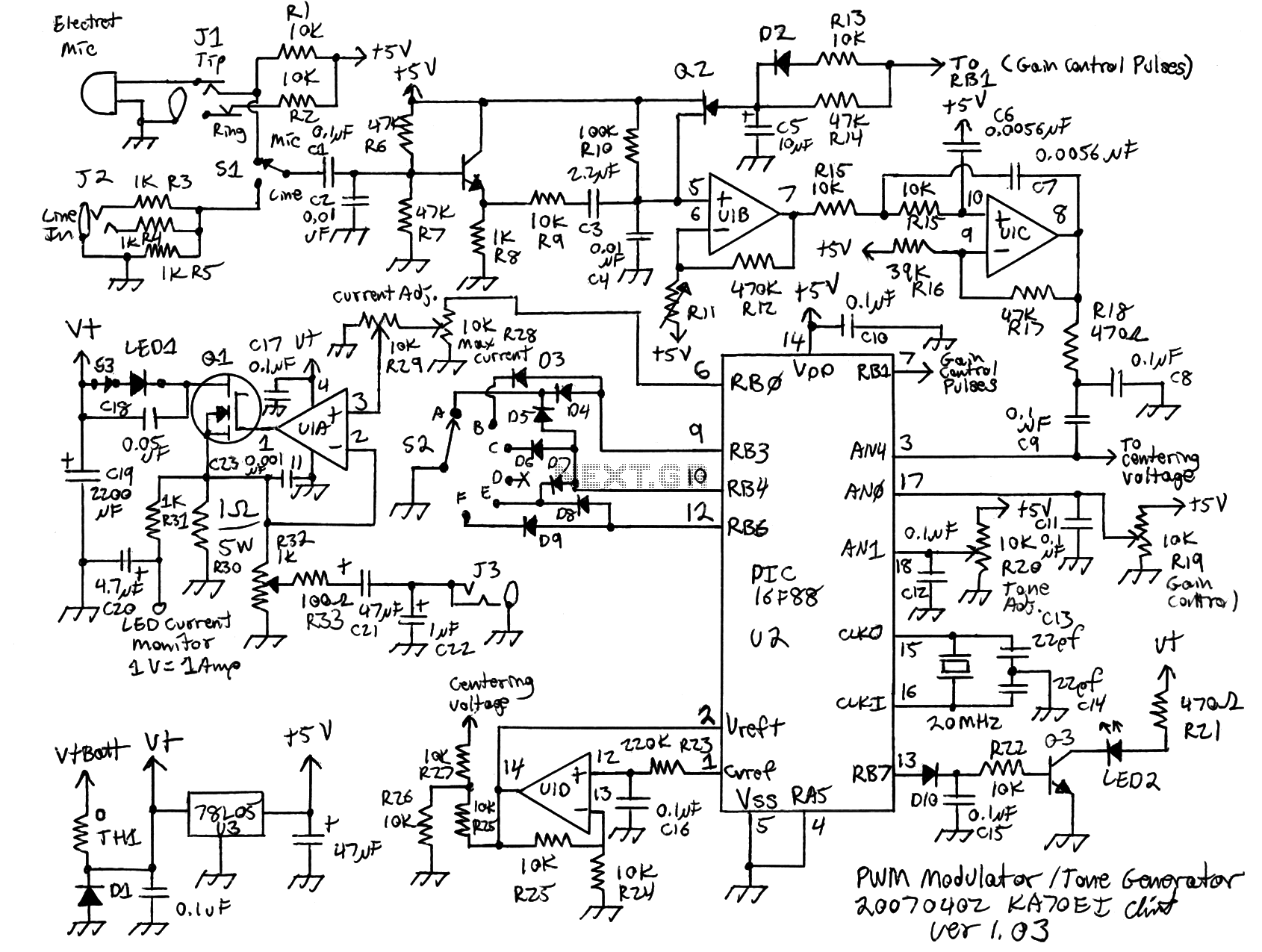 Pulse Width Demodulation Circuit Diagram