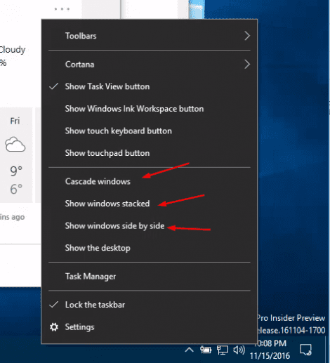 Windows Tip: Cascade, Tile, Stack, or Side-by-Side Windows from Taskbar ...
