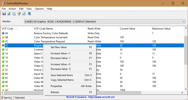 View and Modify Your Monitors Settings with ControlMyMonitor ...