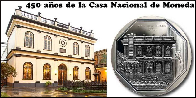 Perú 1 Nuevo Sol 2015 – 450 Años Casa Nacional de la Moneda ...