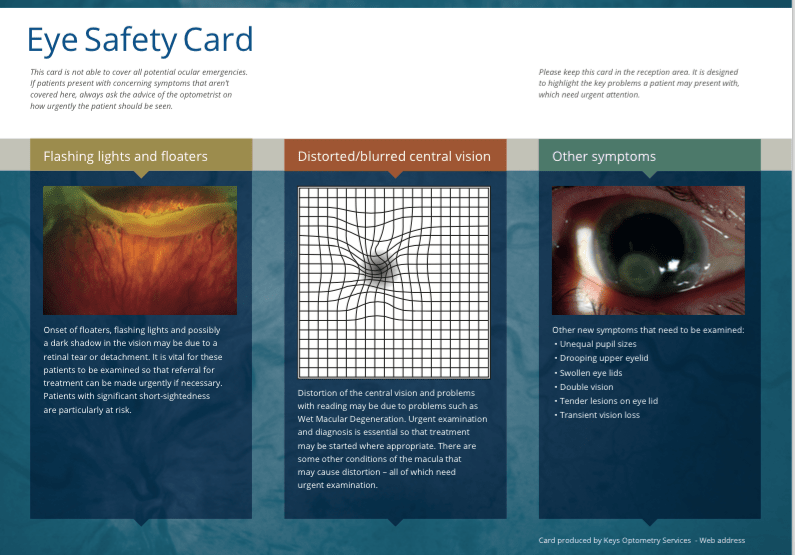 Eye Safety Card – OPTOMETRY EVOLUTION