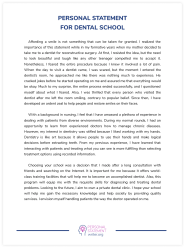 Personal Statement Business Examples