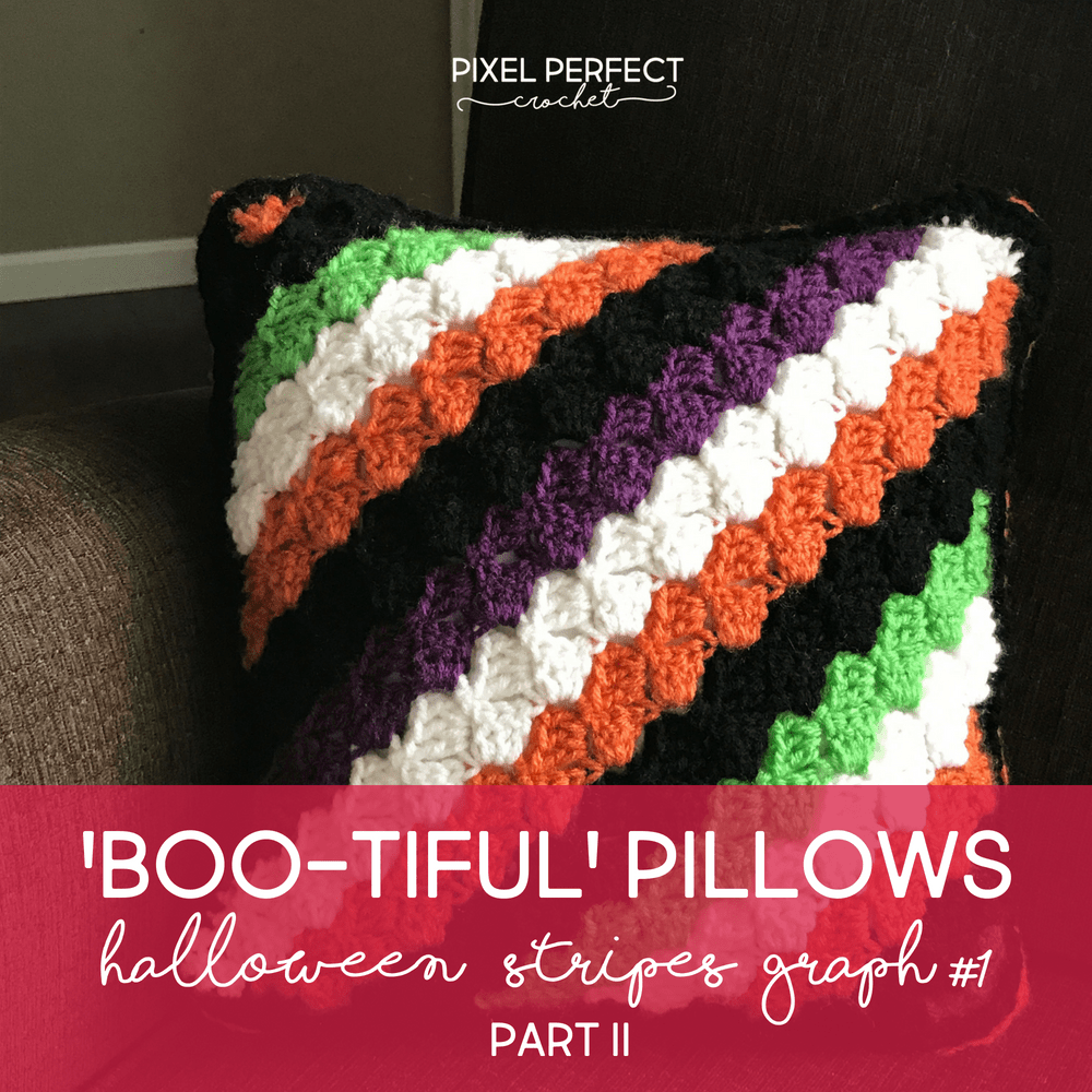Boo-tiful Crochet Halloween Pillow | Part 2 | Free Graph and Instructions