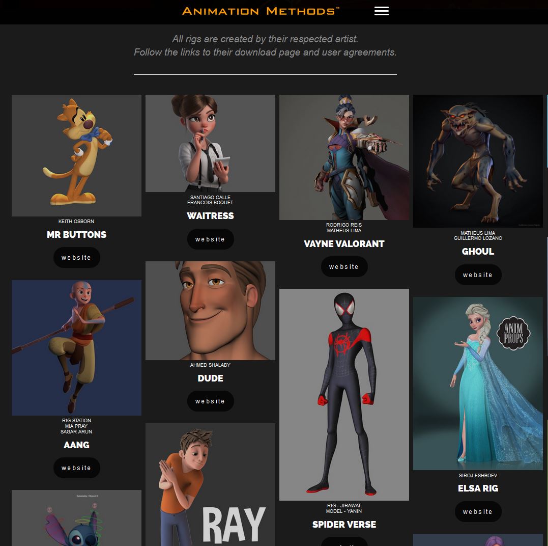 AnimationMethods.com – Free animation rigs – pIXELsHAM