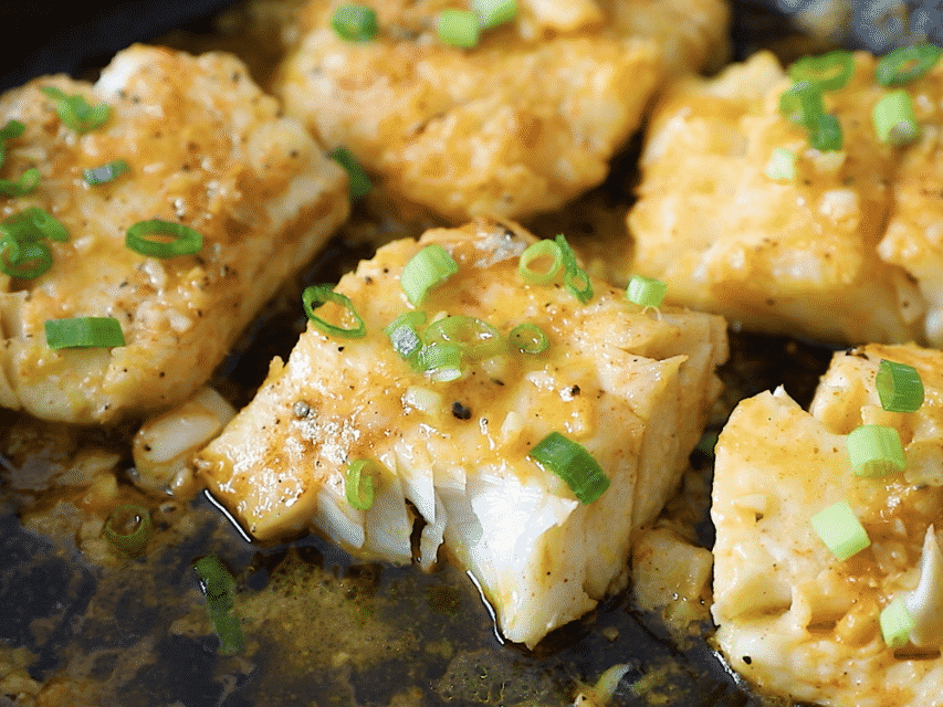 Cod Fish Recipe with Garlic Butter Sauce | Primavera Kitchen