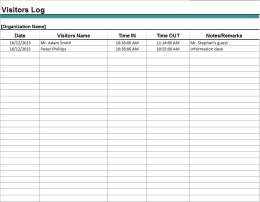 13 Free Sample Visitor Log Templates Printable Samples