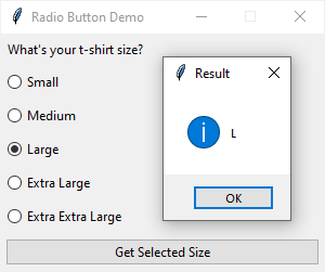 Tkinter Radio Button - python tutorials