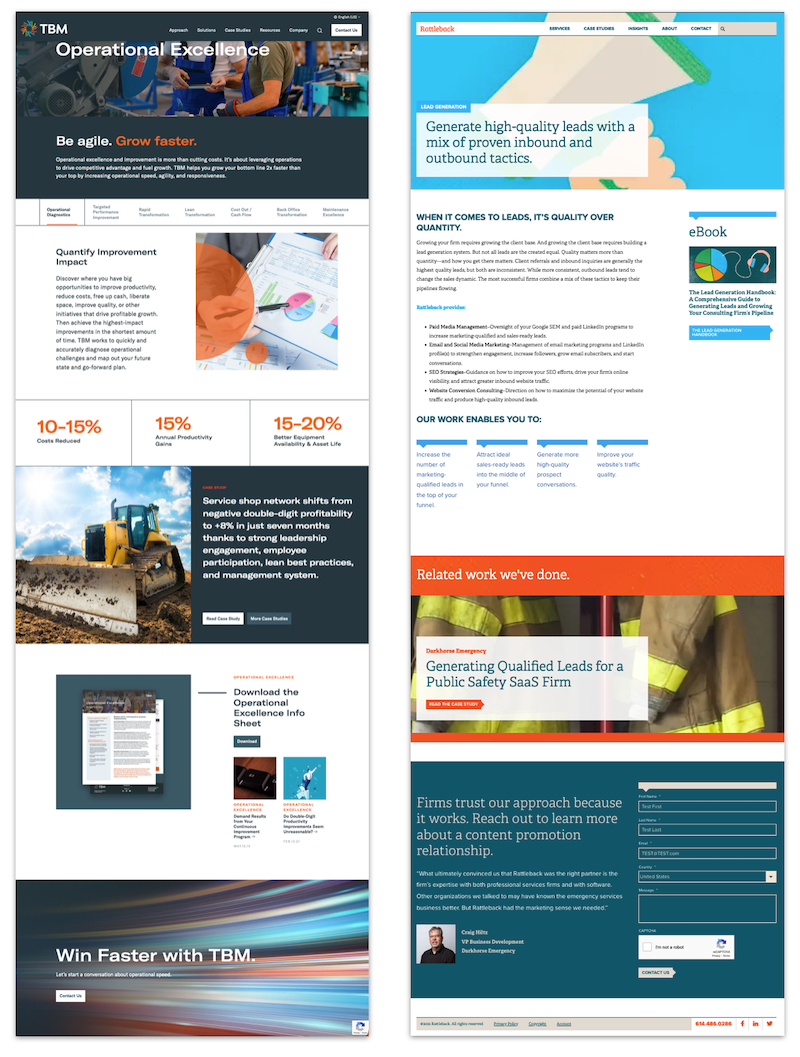 How to structure your website's service pages to drive conversions