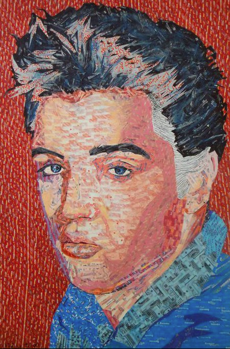 Elvis – 2000 24 x 36 – Daniel Scott Jr. | Candy Wrapper Portraits