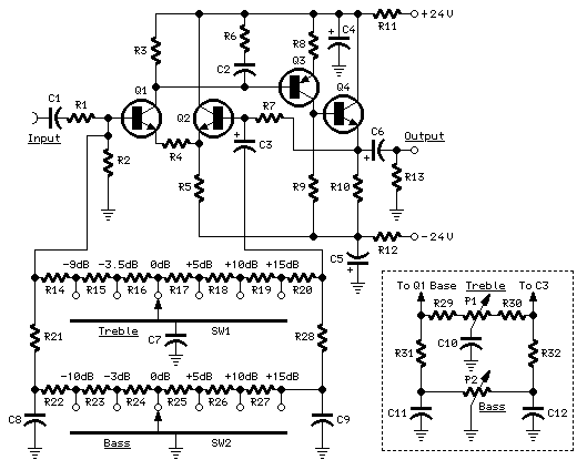 audio tone control circuit diagram - Circuit Diagram