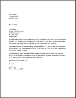 How To Write A Good Resignation Letter Sample