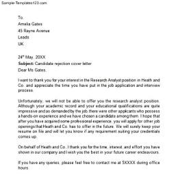 How To Write A Rejection Letter To A Candidate Letters