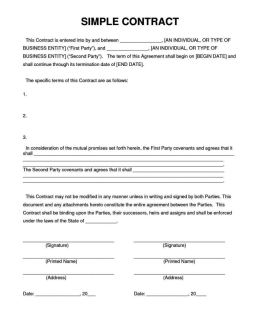 Basic Contract Template Raisa Template