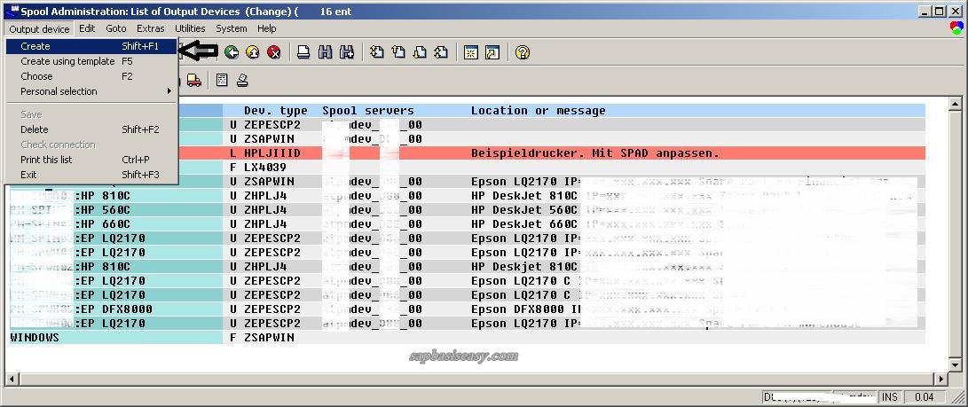 how-to-create-configure-sap-printer-device-sap-basis-easy