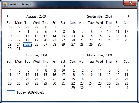 Get-GuiDate: A PowerShell Calendar Tool – SAPIEN Blog