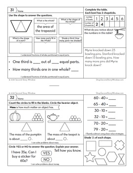 3rd Grade Math Homework - Second Story Window
