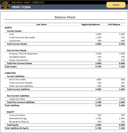 Excel Balance Sheet Template Free Get Free Templates