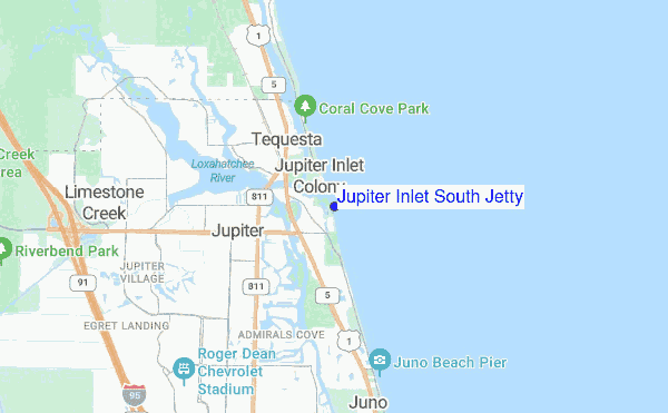 Jupiter Florida Wall Map (Color Cast Style) by MarketMAPS