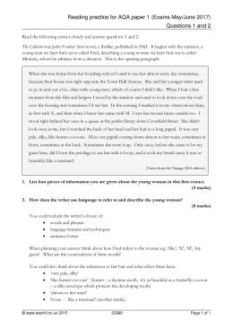 Aqa Language Paper 2 ion 5 Example Aqa ion 5 Language Paper 