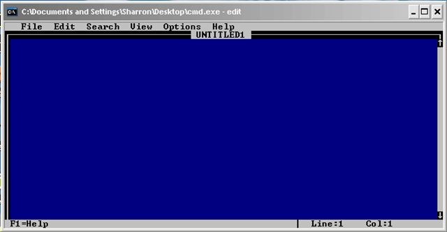 Using The Ms Dos Text Editor In Windows Xp