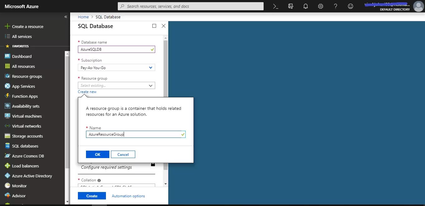 Creating a Azure SQL Database - Technology with Vivek JohariTechnology with Vivek Johari