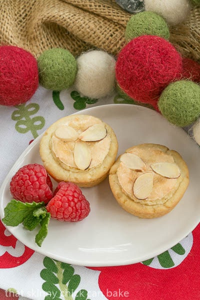 Almond Raspberry Tartlets - That Skinny Chick Can Bake