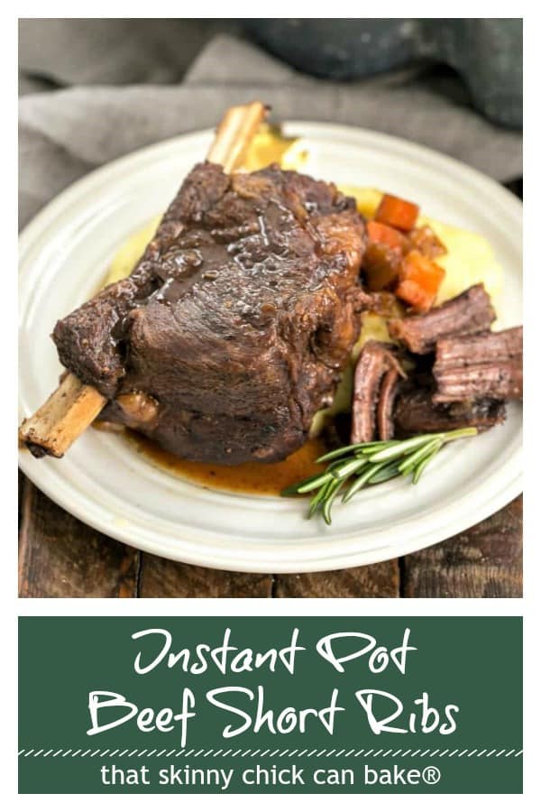 Instant Pot Beef Short Ribs - That Skinny Chick Can Bake