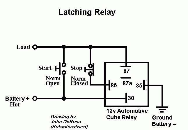 Circuit Diagram Of Latching Relay
