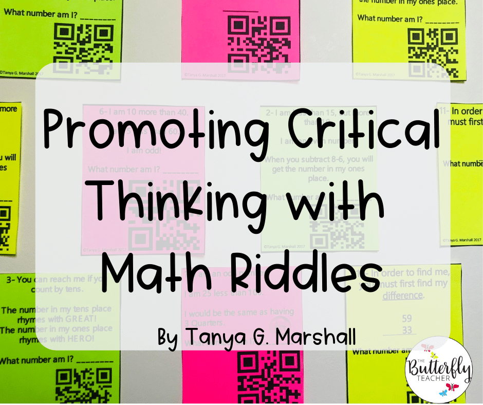 Promoting Critical Thinking With Math Riddles The Butterfly Teacher promoting-critical-thinking-with-math-riddles-the-butterfly-teacher