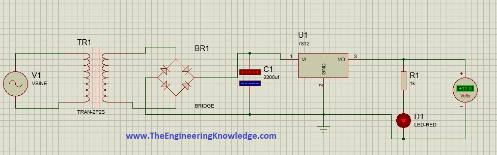 Lm317 Power Supply Circuit Proteus